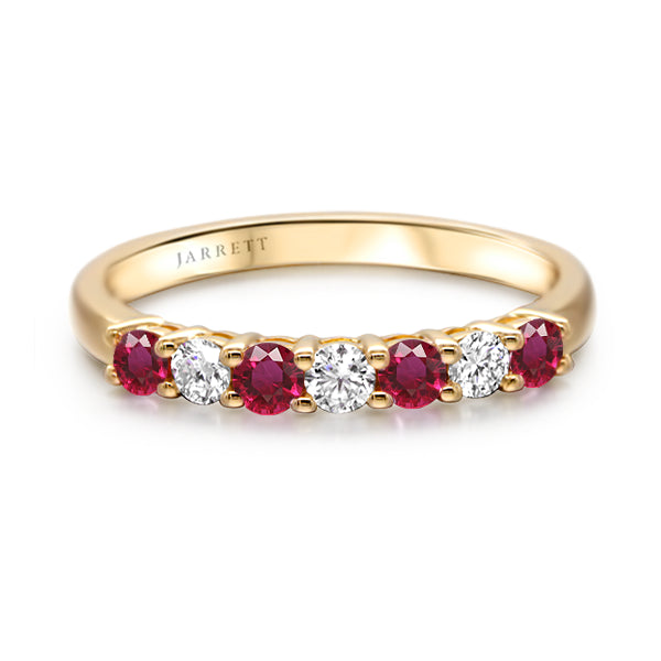 18ct Natural Ruby and Diamond Aura Celebration Ring 002-01213