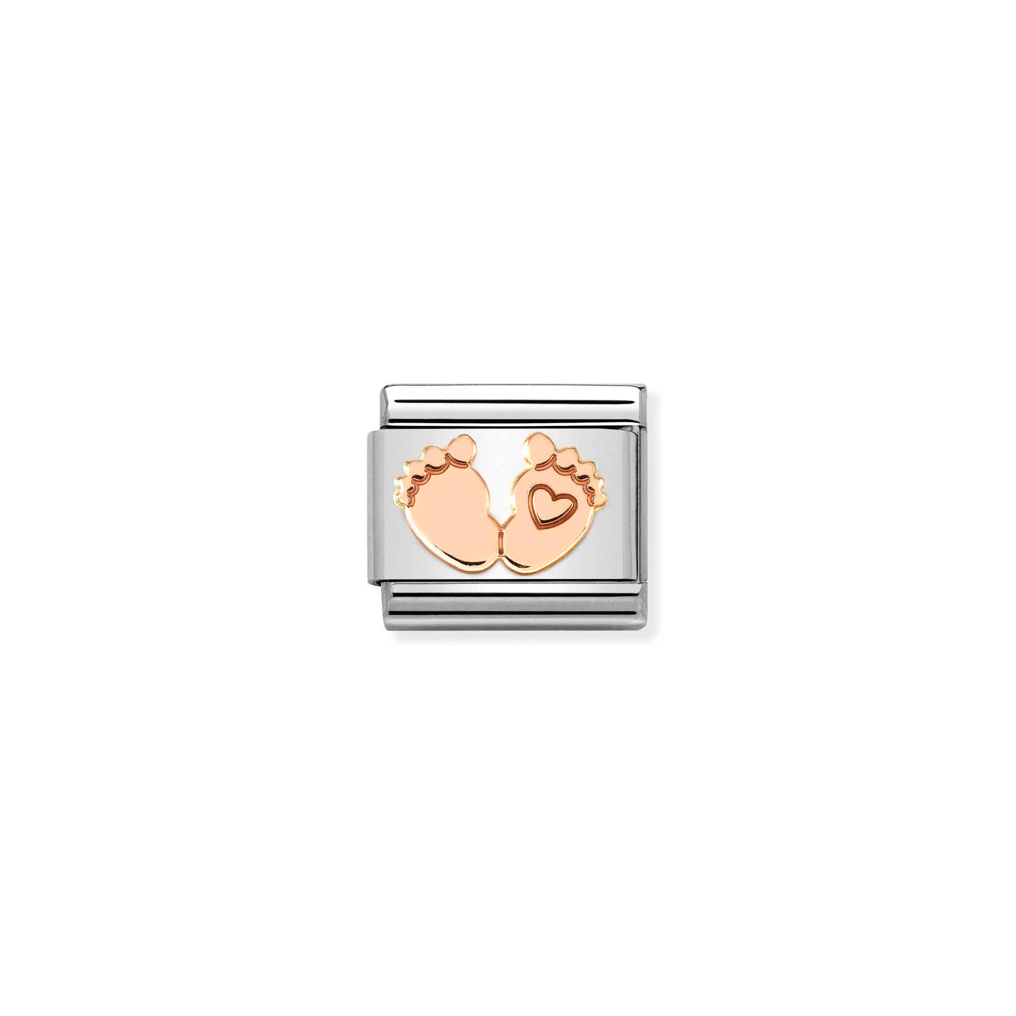 Nomination Composable 9ct Rose Gold Feet with Heart 430104/32